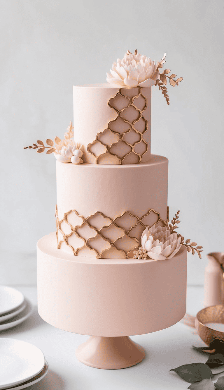 30 Blush Pink and Gold Cake Decorating Ideas: Sweet and Stylish Treats