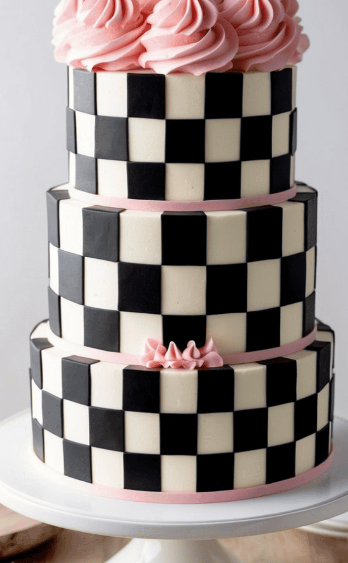 26 Checkerboard Cake Decorating Ideas That Are Fun and Bold!