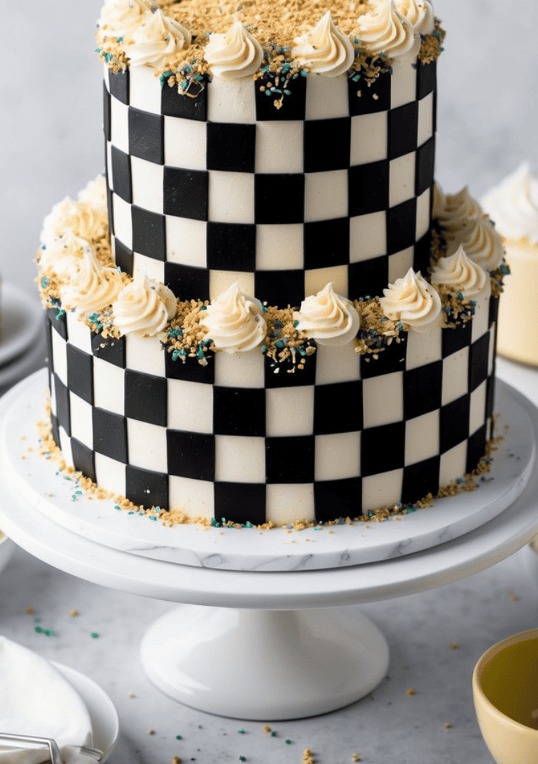 26 Checkerboard Cake Decorating Ideas That Are Fun and Bold!