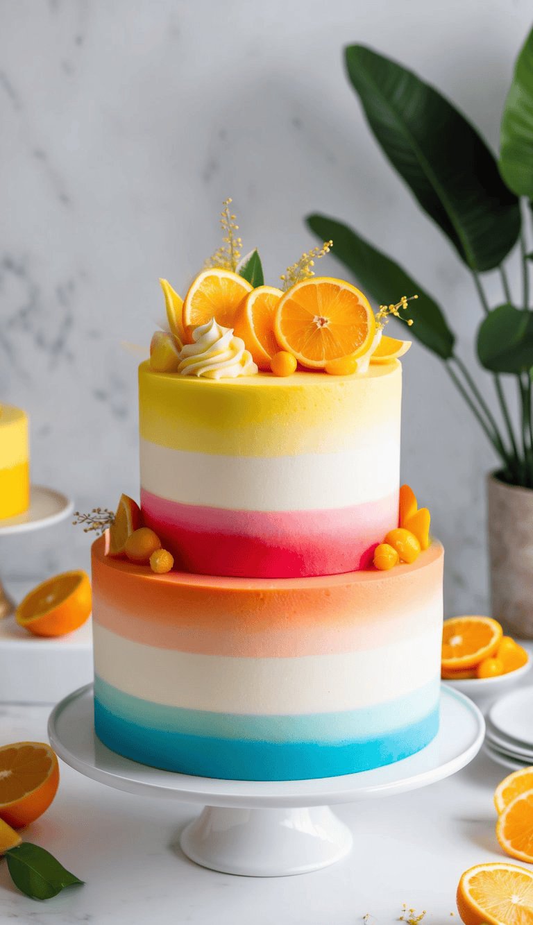 27 Gradient Cake Decorating Ideas With Stunning Color Blends