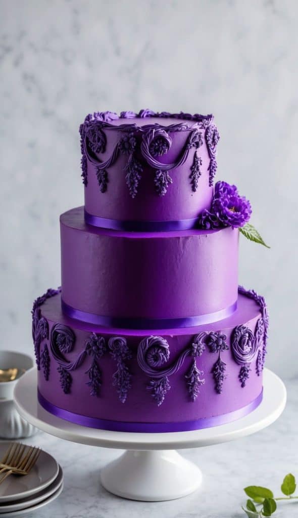 33 Purple Cake Decorating Ideas For an Enchanting Creation