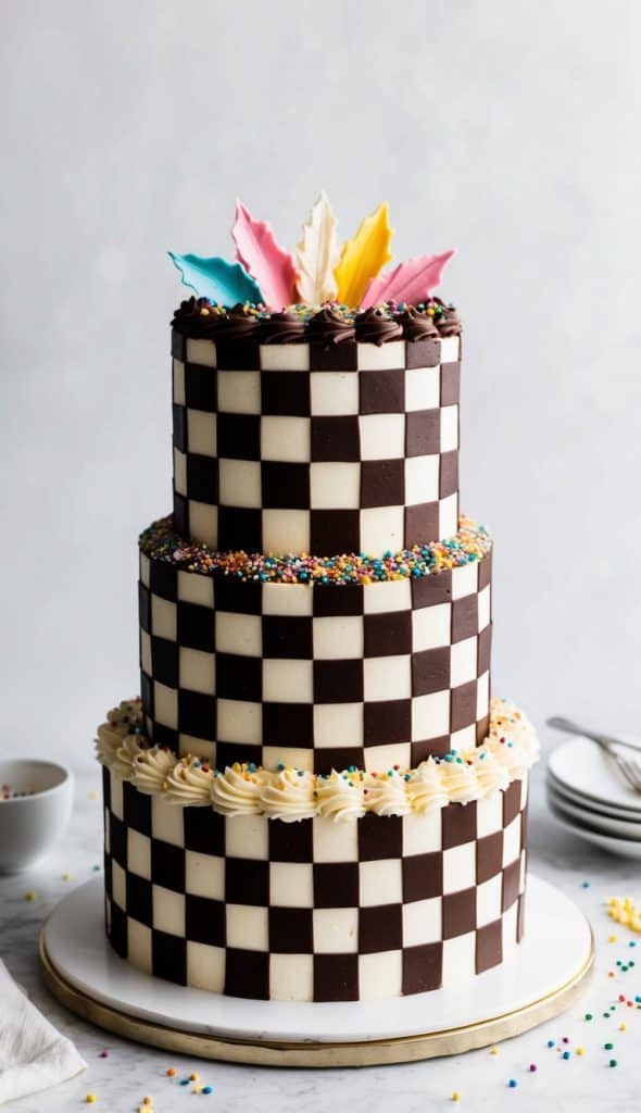 26 Checkerboard Cake Decorating Ideas That Are Fun and Bold!
