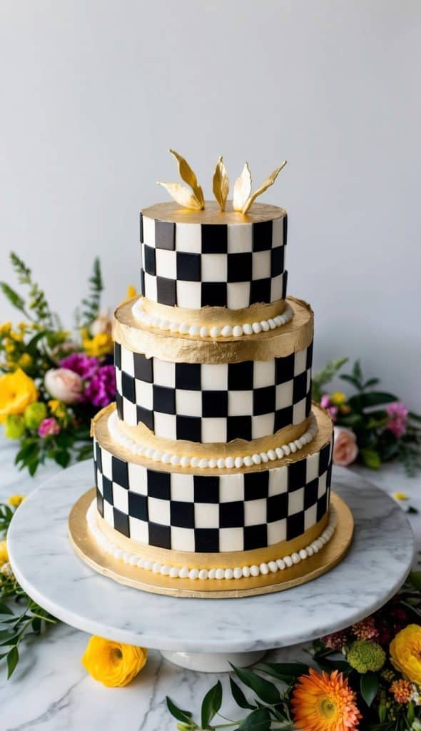 26 Checkerboard Cake Decorating Ideas That Are Fun and Bold!