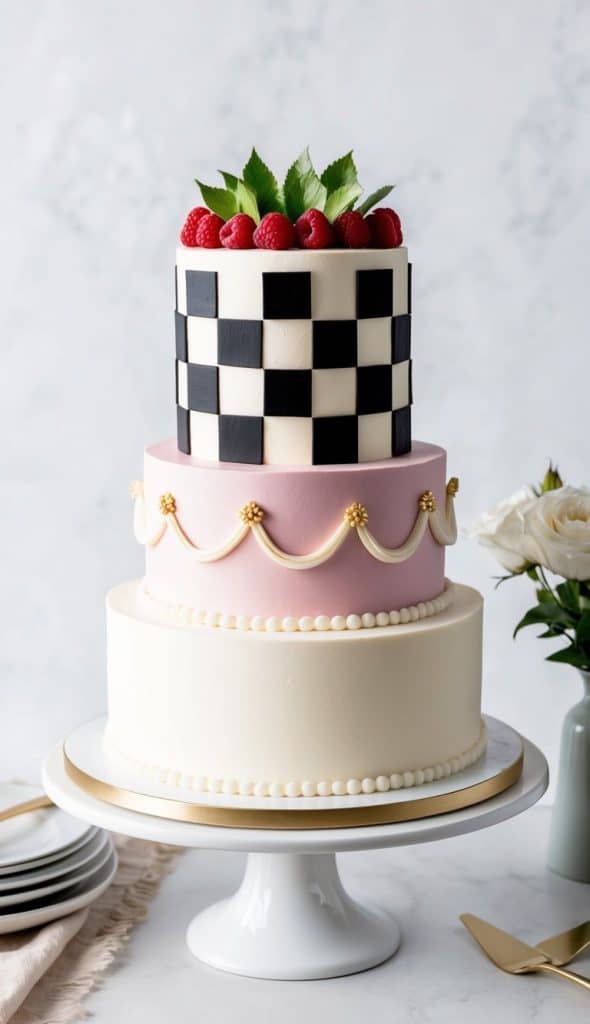 26 Checkerboard Cake Decorating Ideas That Are Fun and Bold!