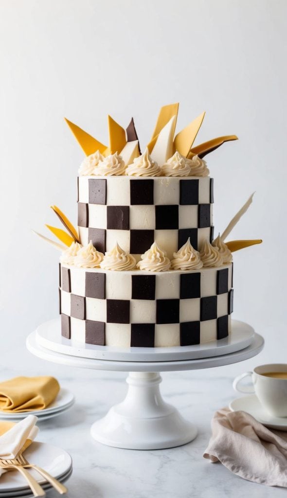 26 Checkerboard Cake Decorating Ideas That Are Fun and Bold!