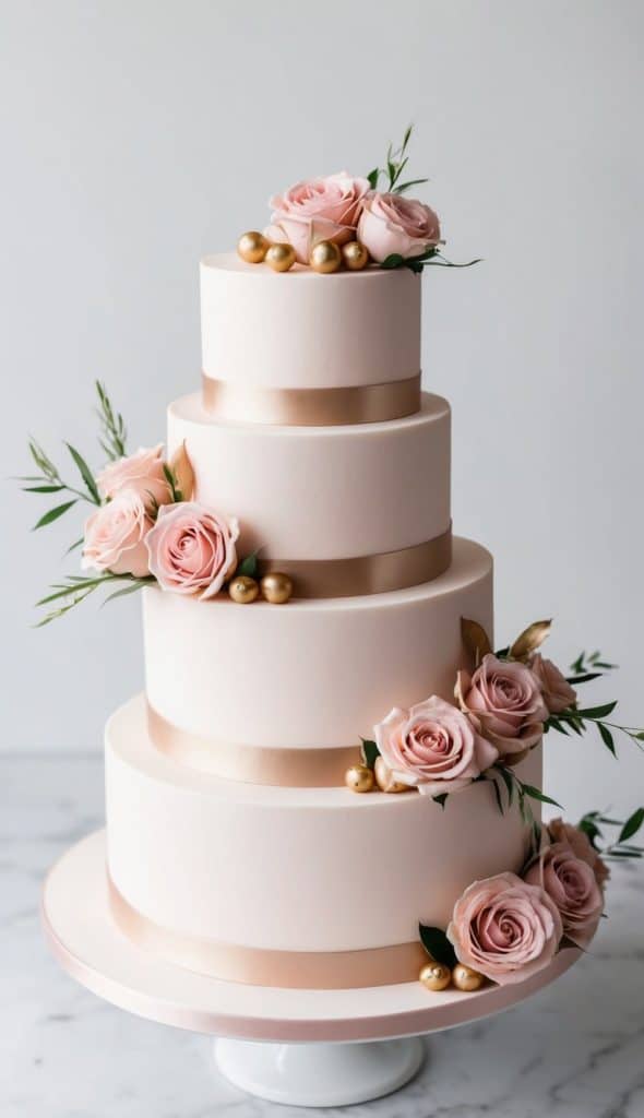 30 Blush Pink and Gold Cake Decorating Ideas: Sweet and Stylish Treats