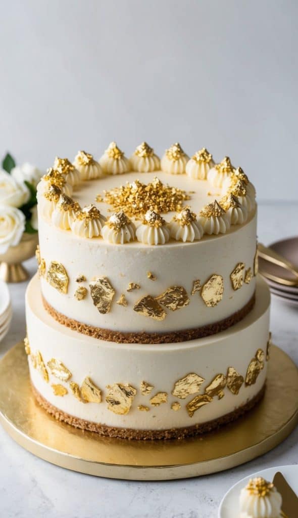 24 Gold Leaf Cake Decorating Ideas: Dazzling Ways to Add Sparkle to ...