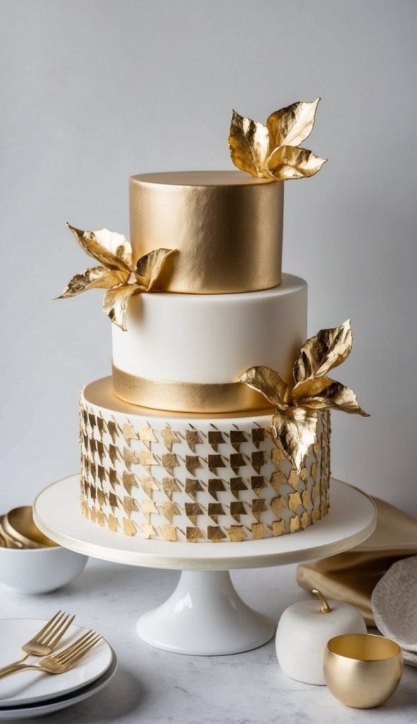 24 Gold Leaf Cake Decorating Ideas: Dazzling Ways to Add Sparkle to ...