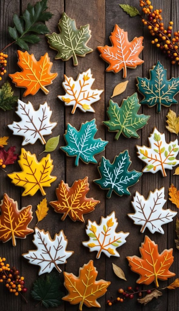 26 Leaf Sugar Cookie Decorating Ideas for Festive Fall Gatherings