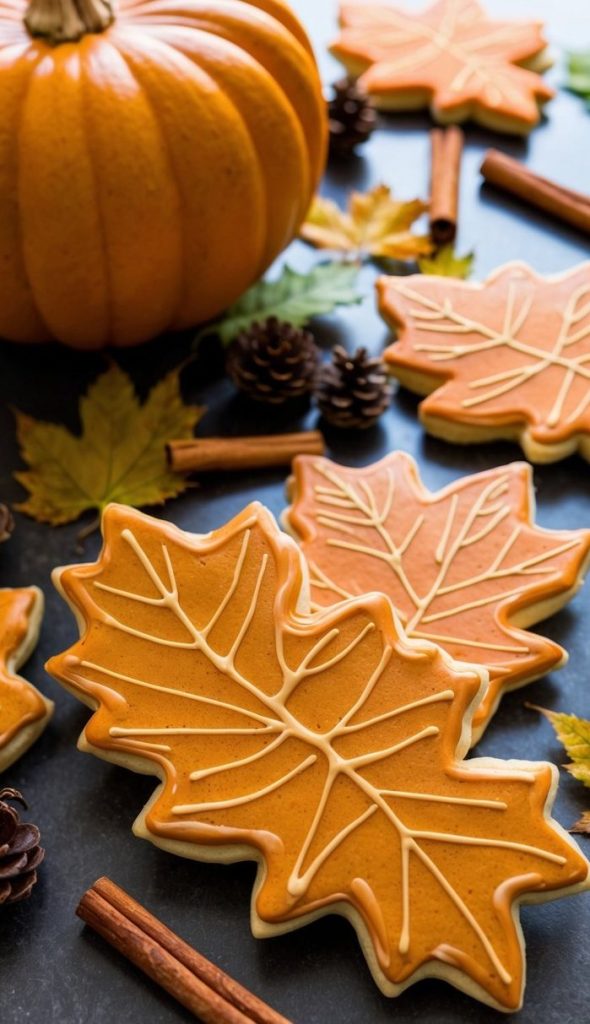 26 Leaf Sugar Cookie Decorating Ideas for Festive Fall Gatherings