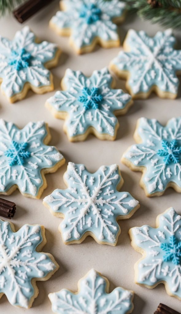 24 Snowflake Sugar Cookie Decorating Ideas for Your Winter Treats