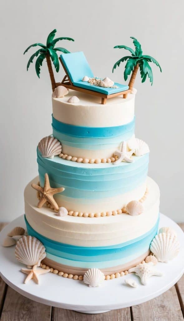 14 Beach-Themed Cake Decorating Ideas: Fun and Easy Ways to Bring the ...