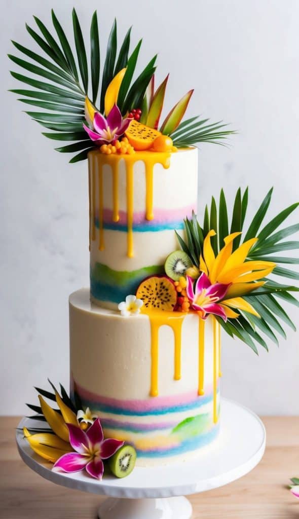 17 Tropical Cake Decorating Ideas: Bring the Beach to Your Dessert Table