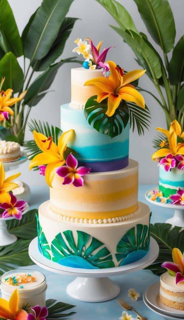 17 Tropical Cake Decorating Ideas: Bring the Beach to Your Dessert Table
