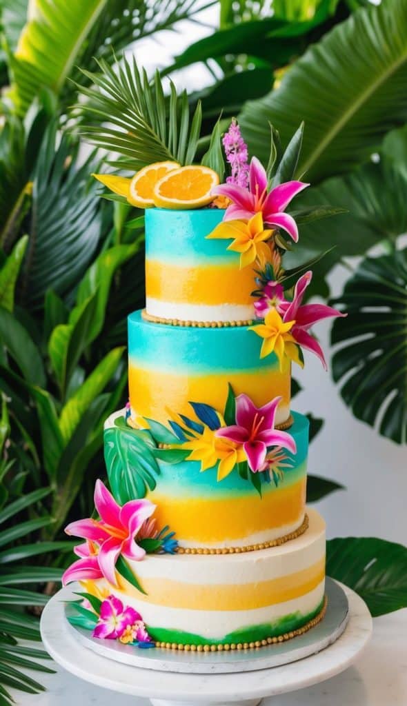 17 Tropical Cake Decorating Ideas: Bring the Beach to Your Dessert Table