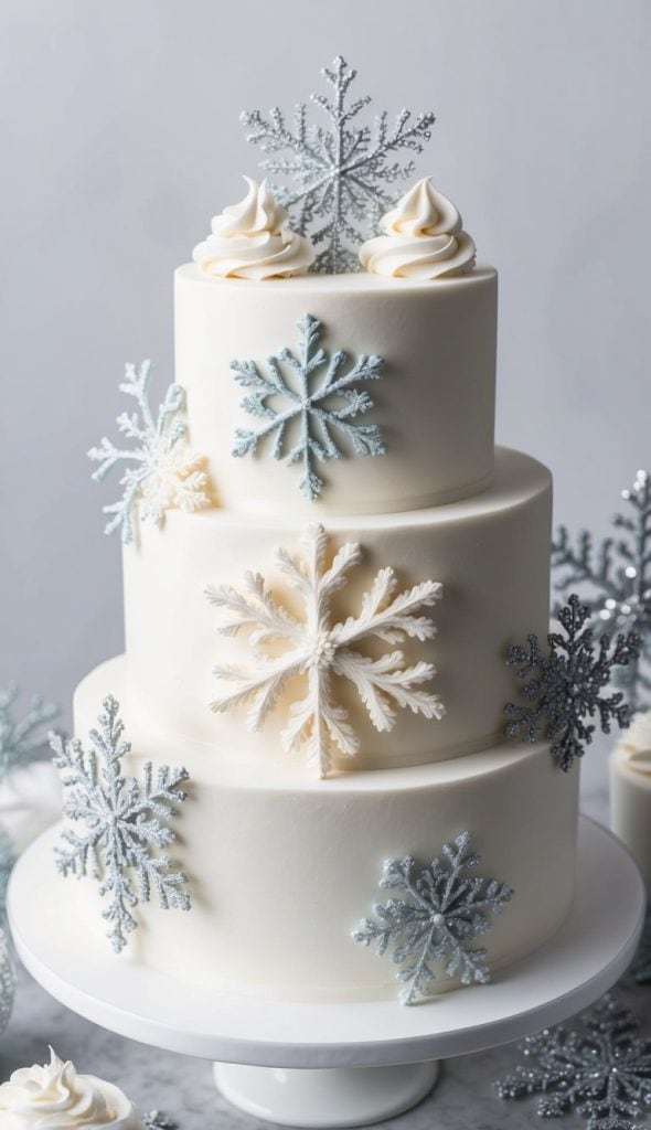 17 Snowflake Cake Decorating Ideas: Frosty Delights for Your Winter ...