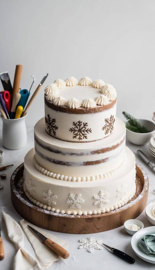 17 Snowflake Cake Decorating Ideas: Frosty Delights for Your Winter ...