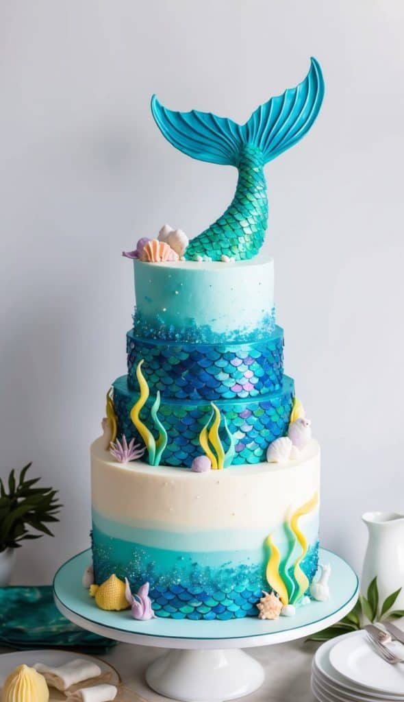 20 Mermaid Cake Decorating Ideas: Enchanting Under-the-Sea Designs for ...