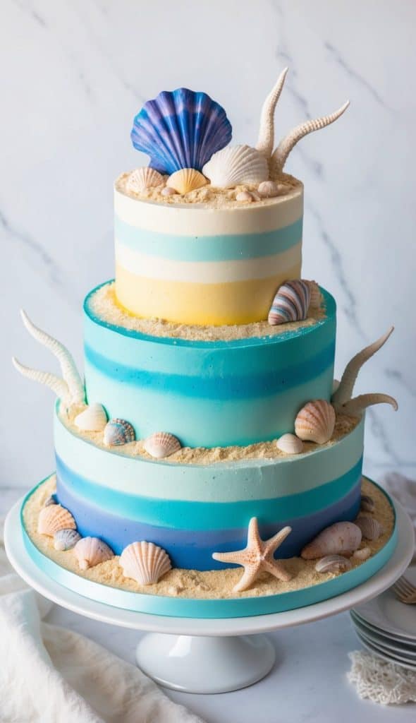 22 Ocean-Themed Cake Decorating Ideas: Fun and Easy Designs for Beach ...