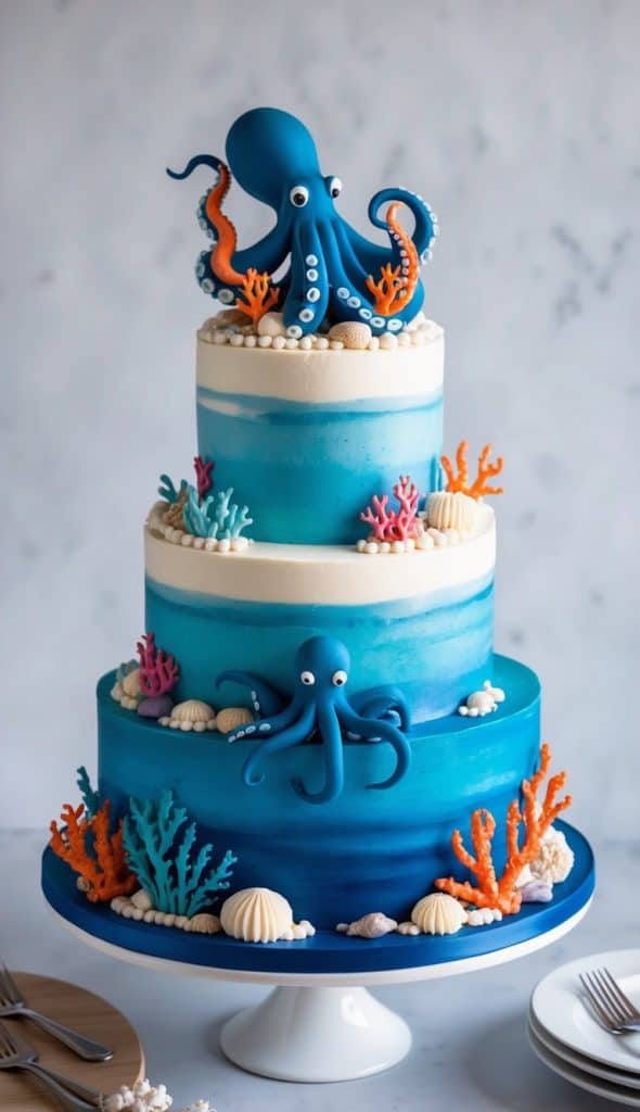 22 Ocean-Themed Cake Decorating Ideas: Fun and Easy Designs for Beach ...