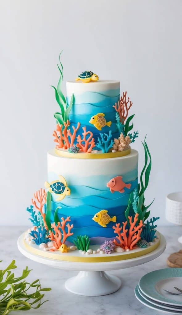 22 Ocean-Themed Cake Decorating Ideas: Fun and Easy Designs for Beach ...