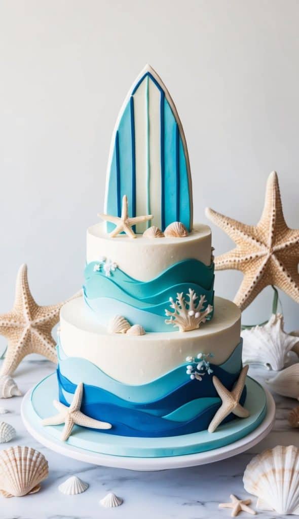 22 Ocean-Themed Cake Decorating Ideas: Fun and Easy Designs for Beach ...