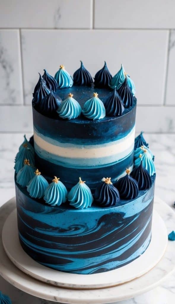 35 Blue Cake Decorating Ideas: Cool & Creative Designs