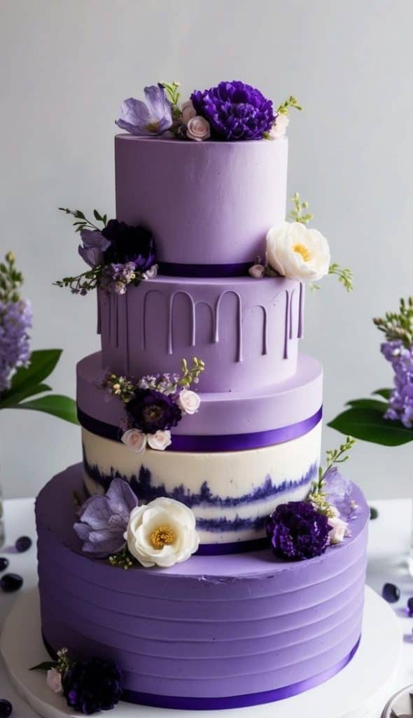 33 Purple Cake Decorating Ideas For an Enchanting Creation