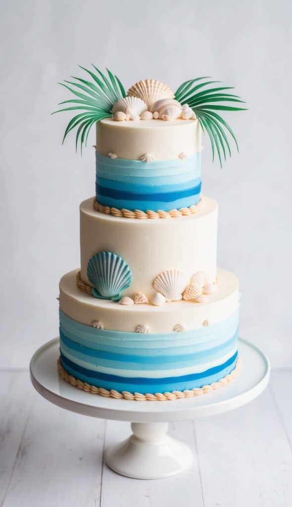 24 Beach Cake Decorating Ideas for Coastal-Themed Celebrations