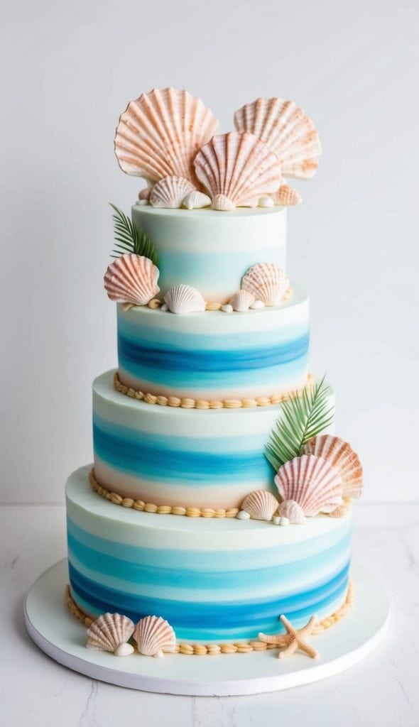 24 Beach Cake Decorating Ideas for Coastal-Themed Celebrations