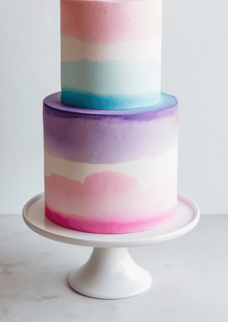 22 Watercolor Cake Decorating Ideas That Are Artistic & Dreamy
