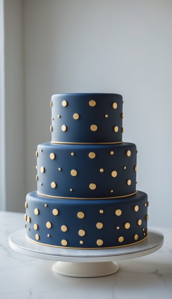 20 Navy Blue and Gold Cake Decorating Ideas That Exude Luxury