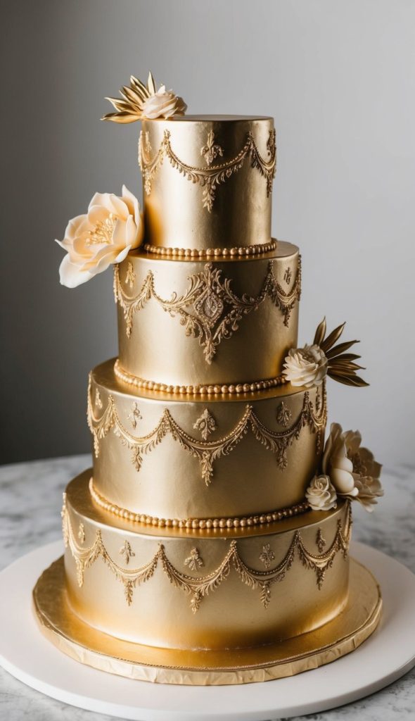 22 Gold Cake Decorating Ideas: Luxe & Glamorous Designs
