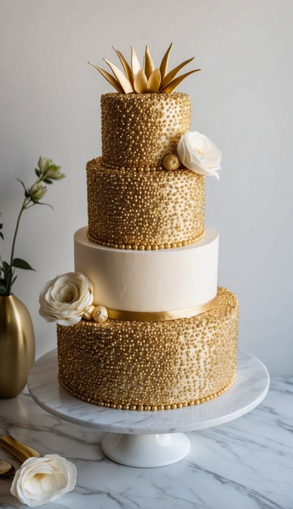 22 Gold Cake Decorating Ideas: Luxe & Glamorous Designs