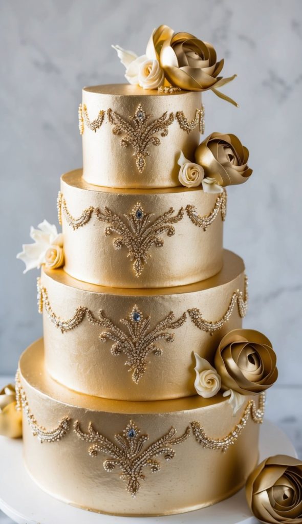 22 Gold Cake Decorating Ideas: Luxe & Glamorous Designs