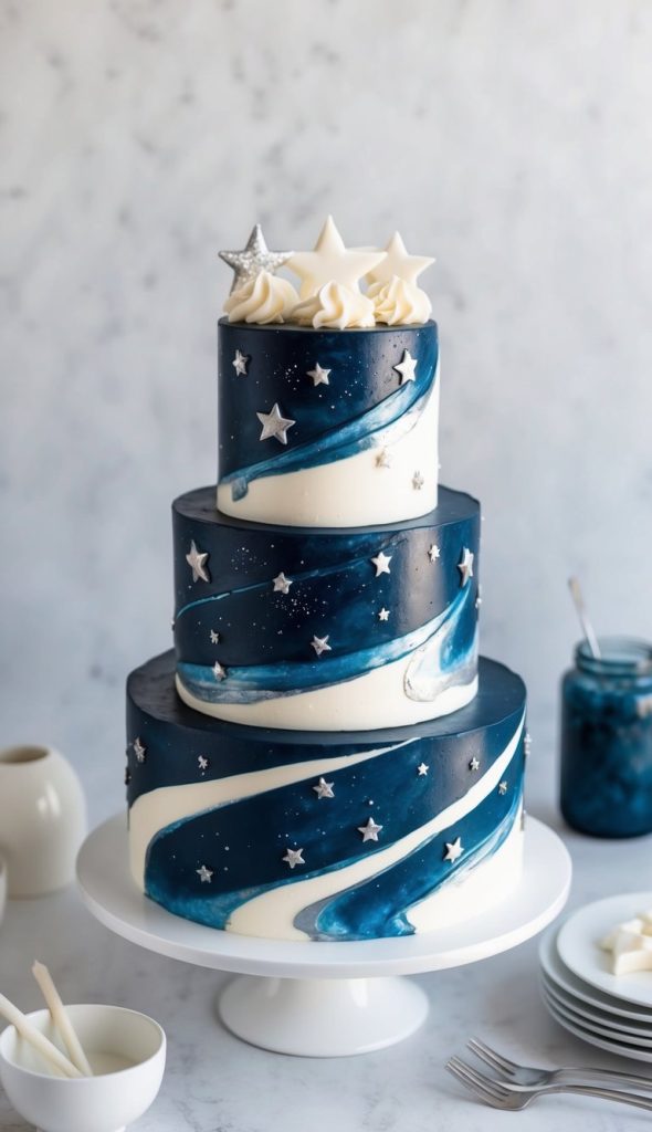 24 Starry Night Cake Decorating Ideas Full of Enchanting Charm